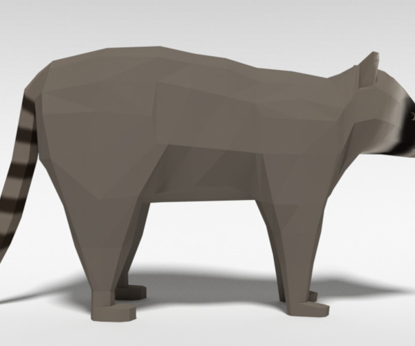 ArtStation - Low Poly Cartoon Raccoon | Resources
