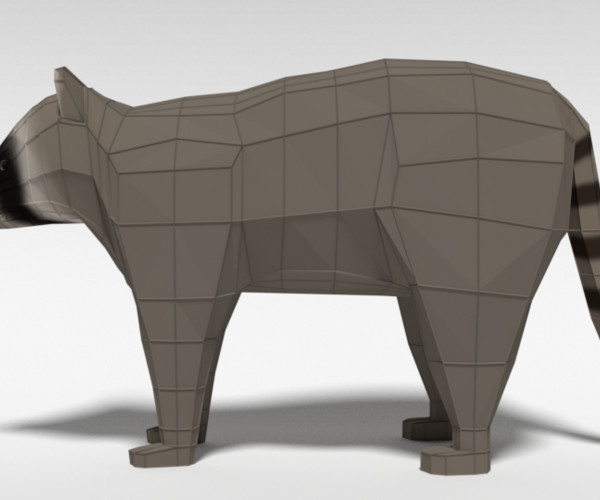 ArtStation - Low Poly Cartoon Raccoon | Resources