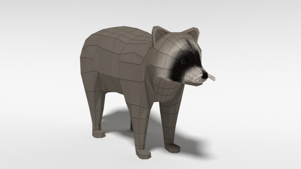 ArtStation - Low Poly Cartoon Raccoon | Resources