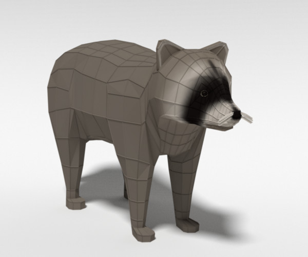 ArtStation - Low Poly Cartoon Raccoon | Resources