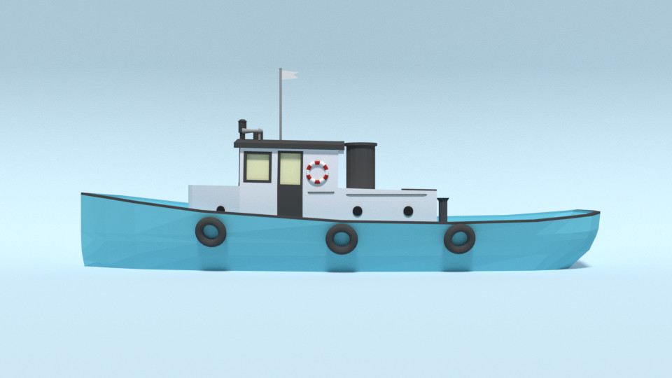 ArtStation - Low Poly Cartoon Fishing Boat | Resources