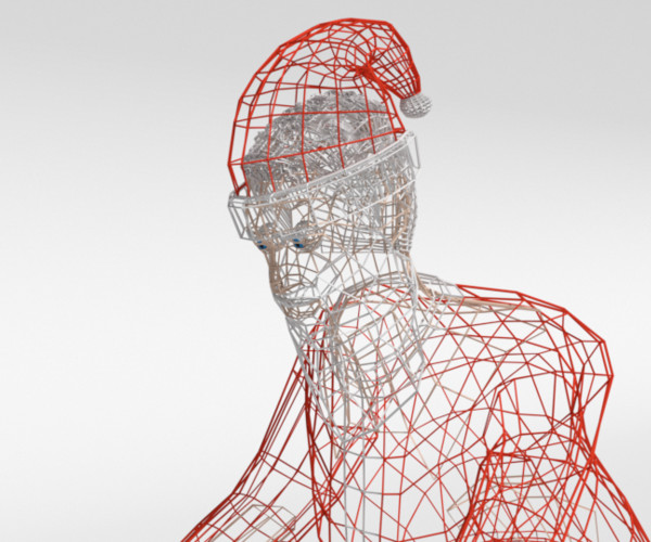 ArtStation - Low Poly Santa Claus Giving a Gift to a Kid | Resources