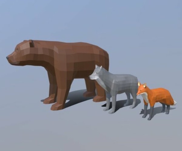ArtStation - Low Poly Forest Animals Pack | Resources
