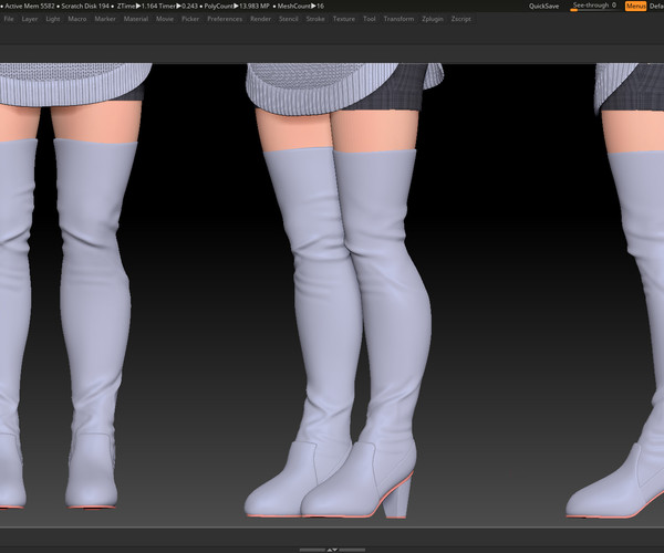 ArtStation - 6 Zbrush Stylized Female Character Base Mesh | Resources