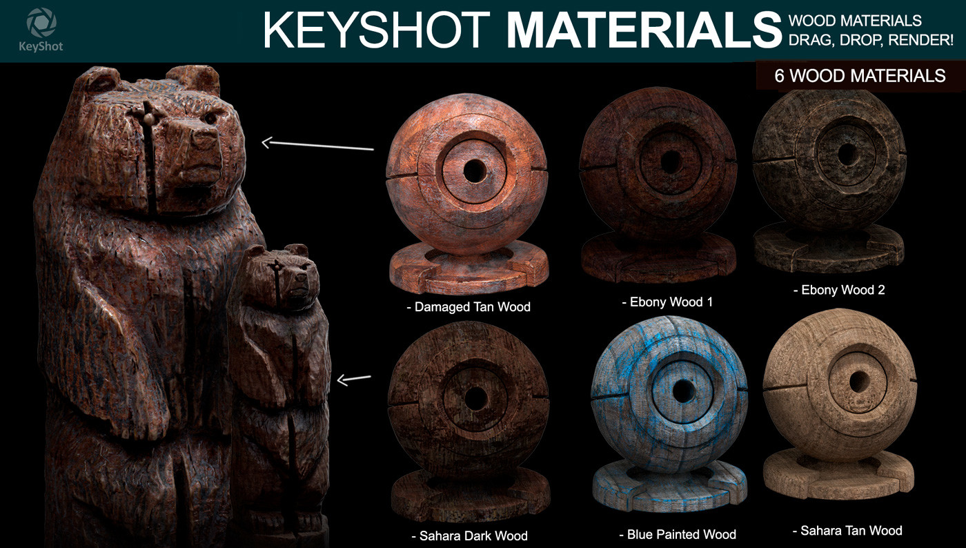 ArtStation - Wood Materials for Keyshot | Resources