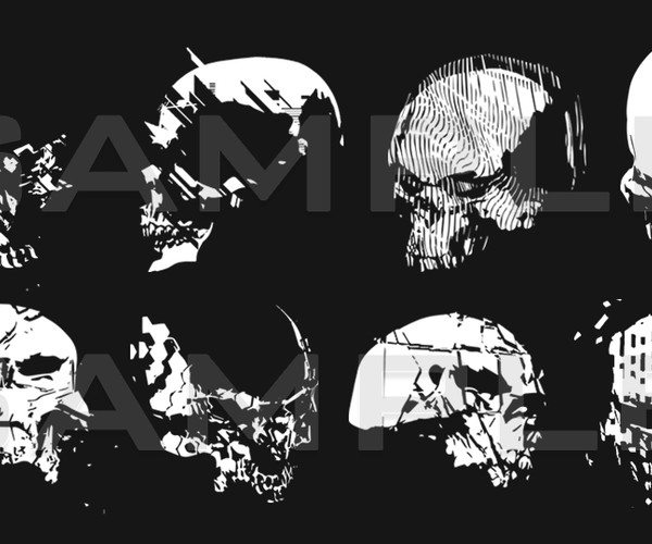 ArtStation - Skull Decal Pack - 100+ | Game Assets