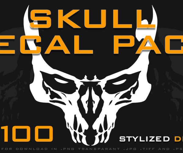 ArtStation - Skull Decal Pack - 100+ | Game Assets
