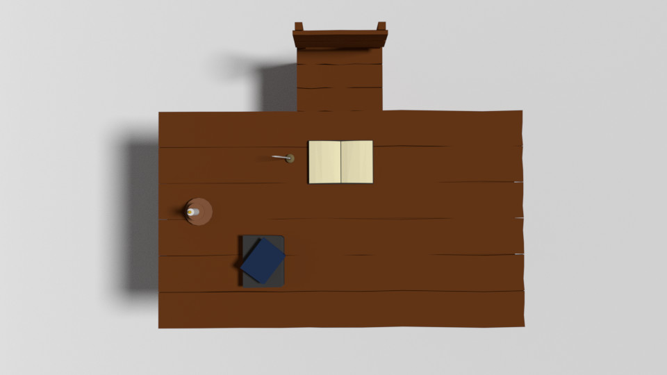 ArtStation - Low Poly Cartoon Old Wooden Table and Chair | Resources