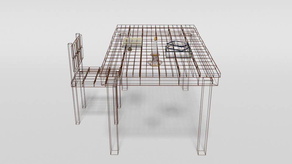 ArtStation - Low Poly Cartoon Old Wooden Table and Chair | Resources