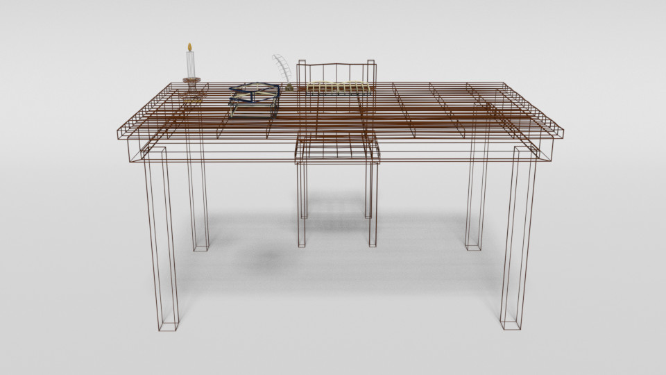 ArtStation - Low Poly Cartoon Old Wooden Table and Chair | Resources