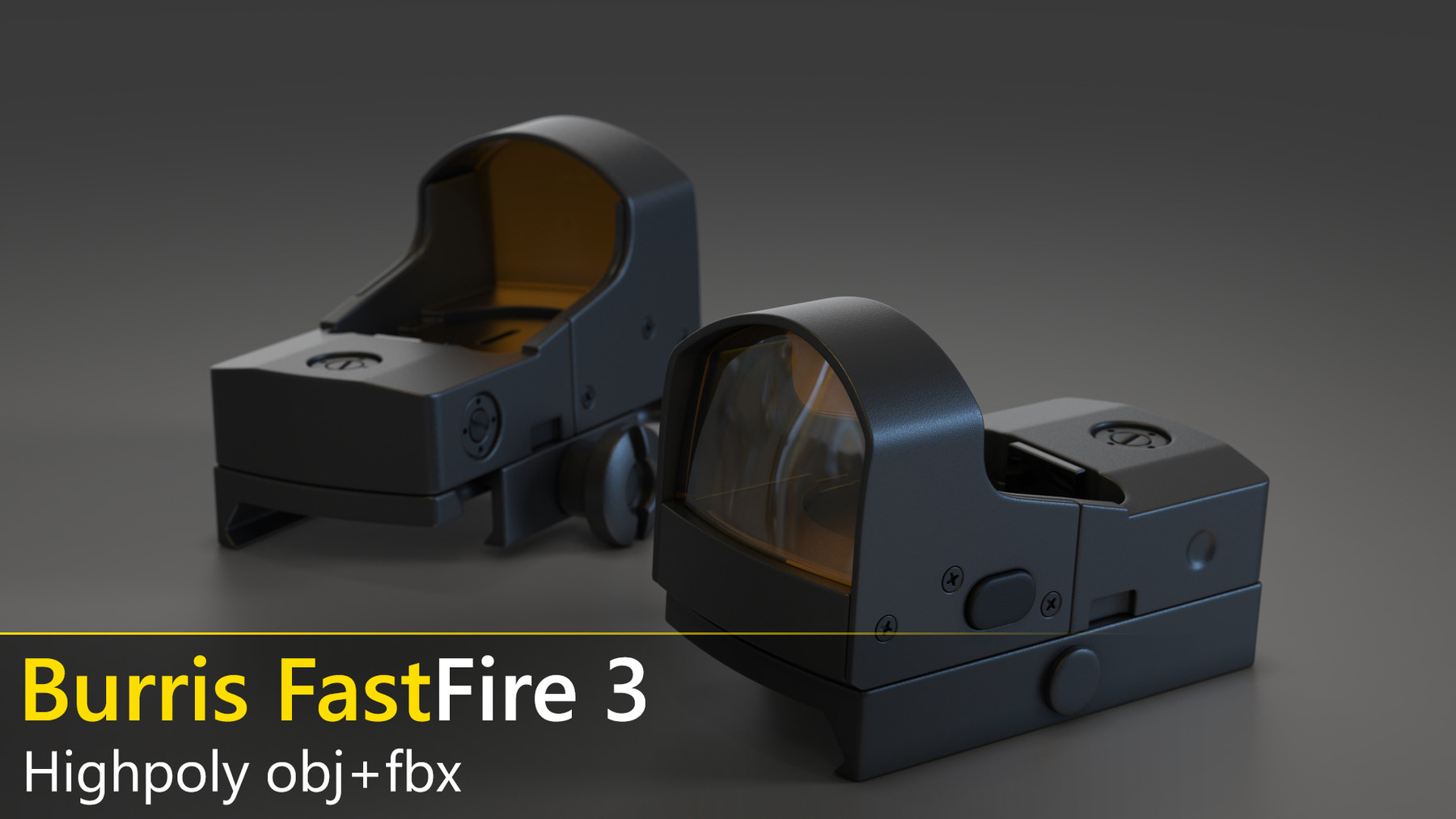 ArtStation - Fastfire 3 Red Dot Sight - Highpoly | Game Assets