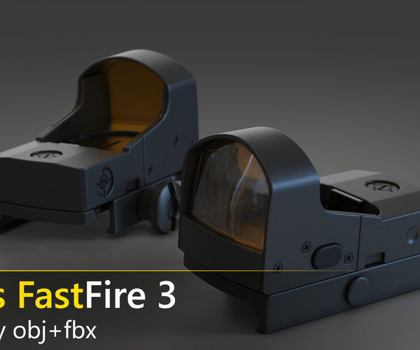 ArtStation - Fastfire 3 Red Dot Sight - Highpoly | Game Assets