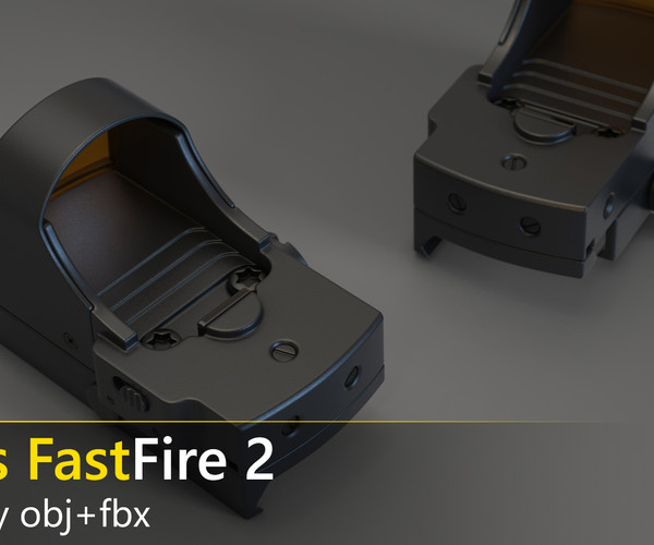 ArtStation - Fastfire 2 Red Dot Sight - Highpoly | Game Assets