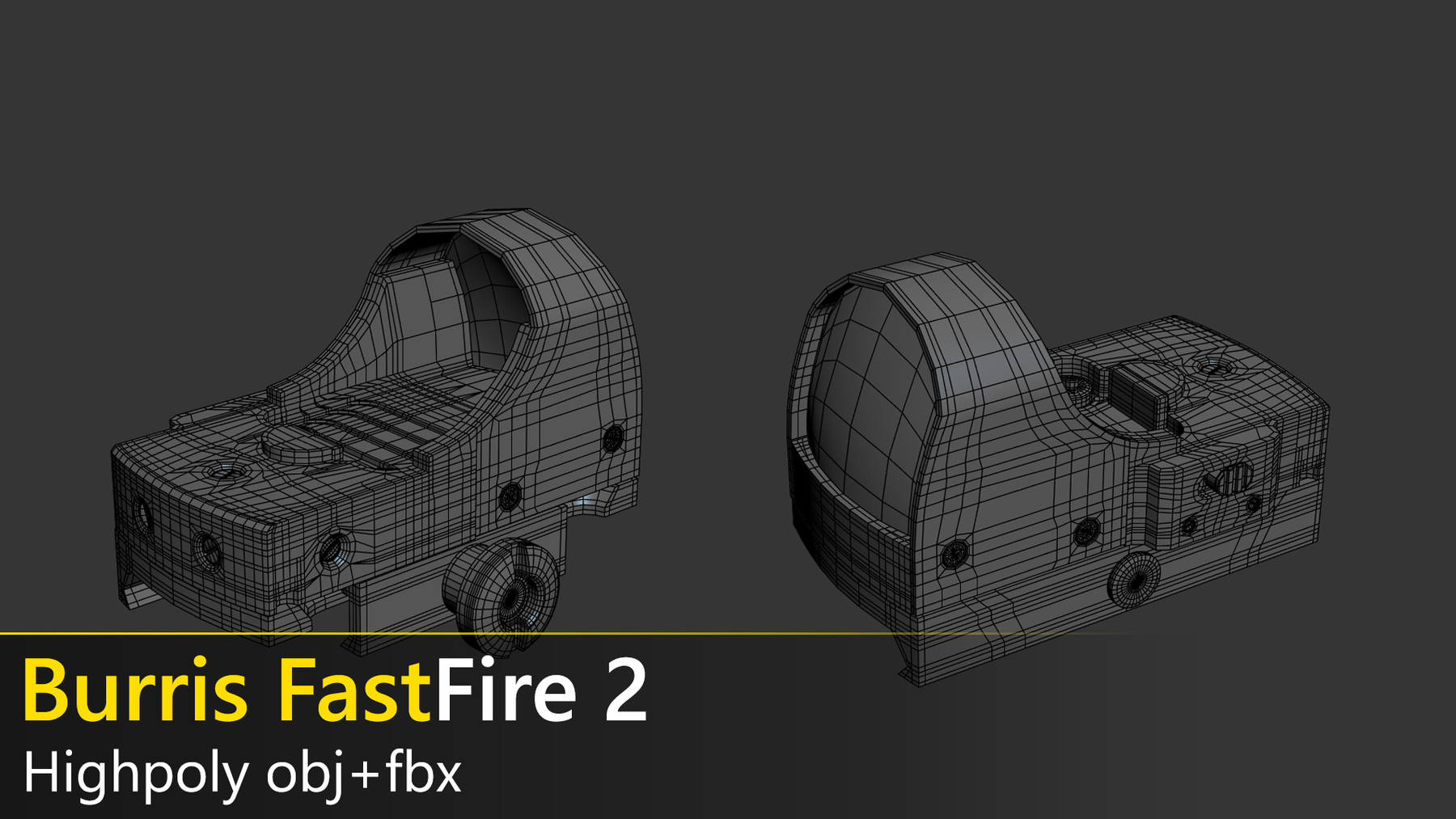 ArtStation - Fastfire 2 Red Dot Sight - Highpoly | Game Assets