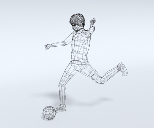 ArtStation - Low Poly Kid Playing Football | Resources