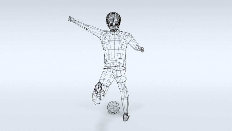 ArtStation - Low Poly Kid Playing Football | Resources