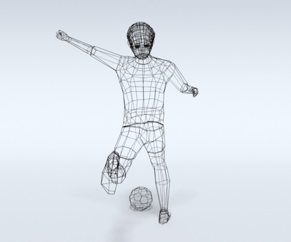 ArtStation - Low Poly Kid Playing Football | Resources