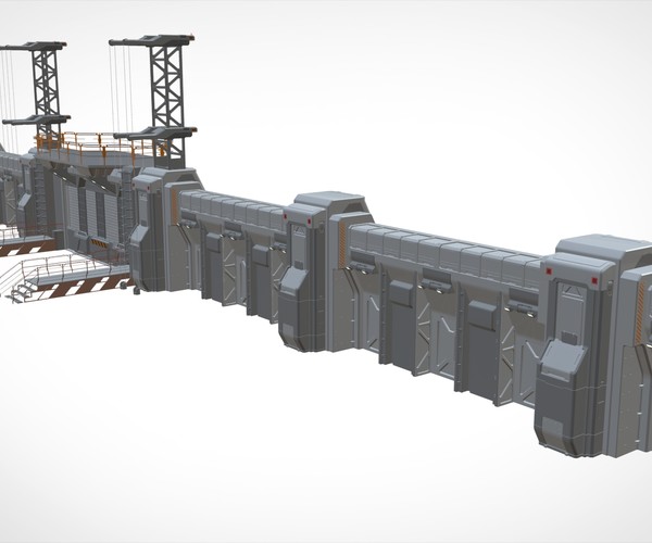 ArtStation - sci-fi Wall 3 | Resources