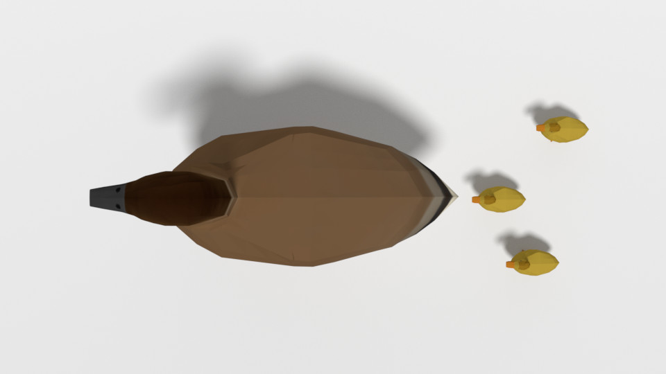 ArtStation - Low Poly Cartoon Gadwall Duck | Resources