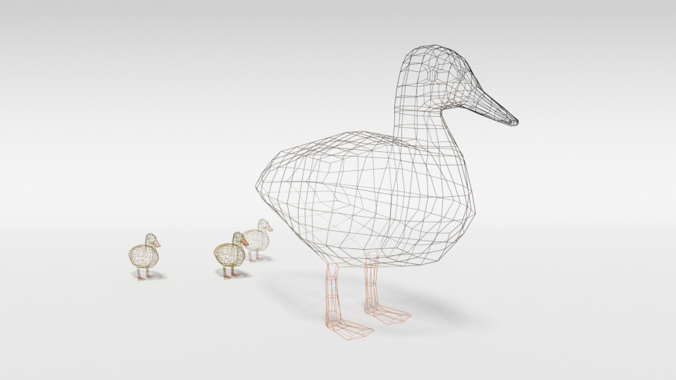 ArtStation - Low Poly Cartoon Gadwall Duck | Resources