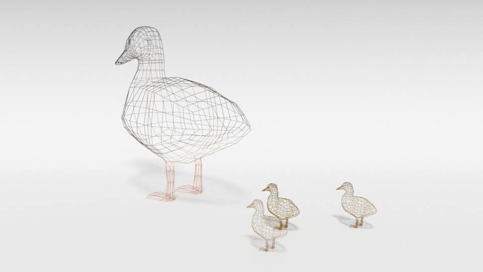 ArtStation - Low Poly Cartoon Gadwall Duck | Resources
