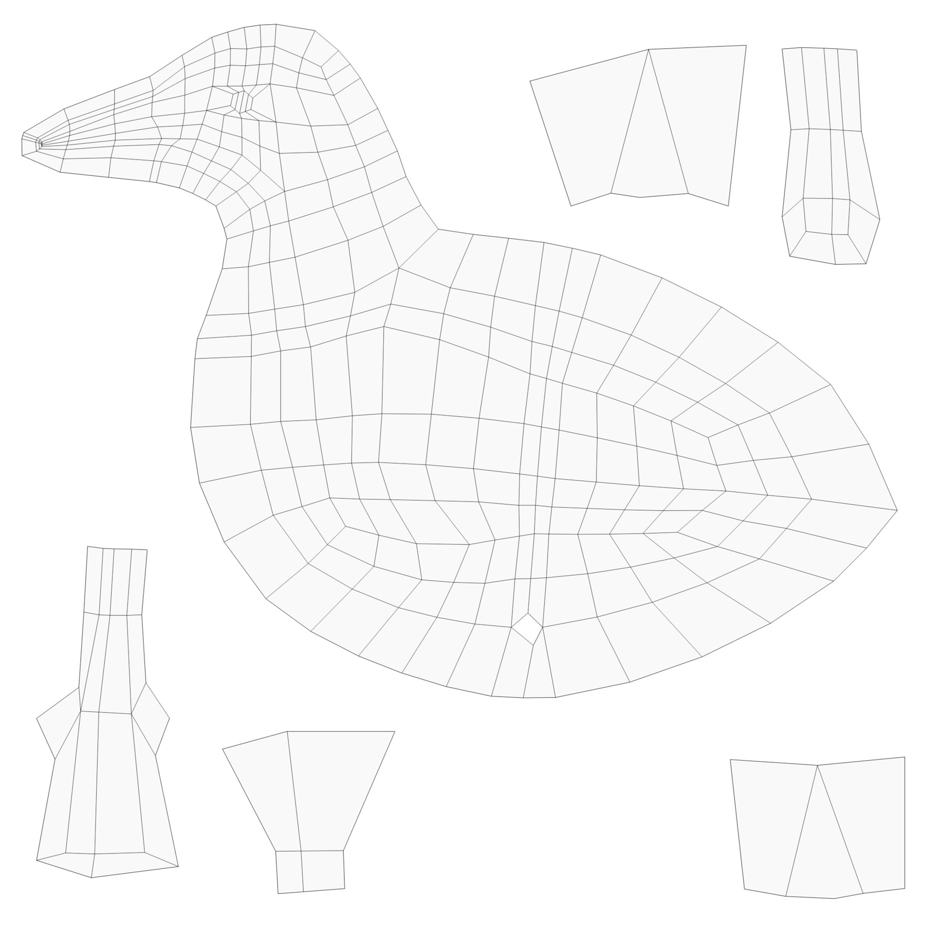 ArtStation - Low Poly Cartoon Gadwall Duck | Resources