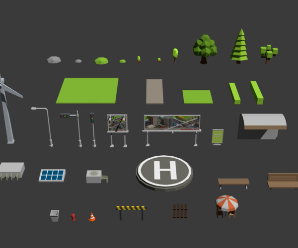ArtStation - SimplePoly City - Low Poly Asset | Game Assets