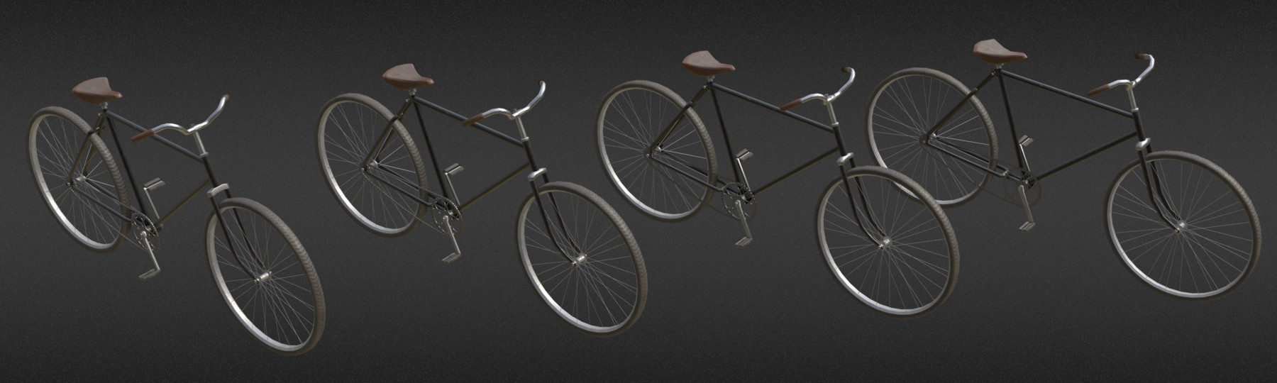 ArtStation - Game-ready Retro Bicycle Black | Game Assets