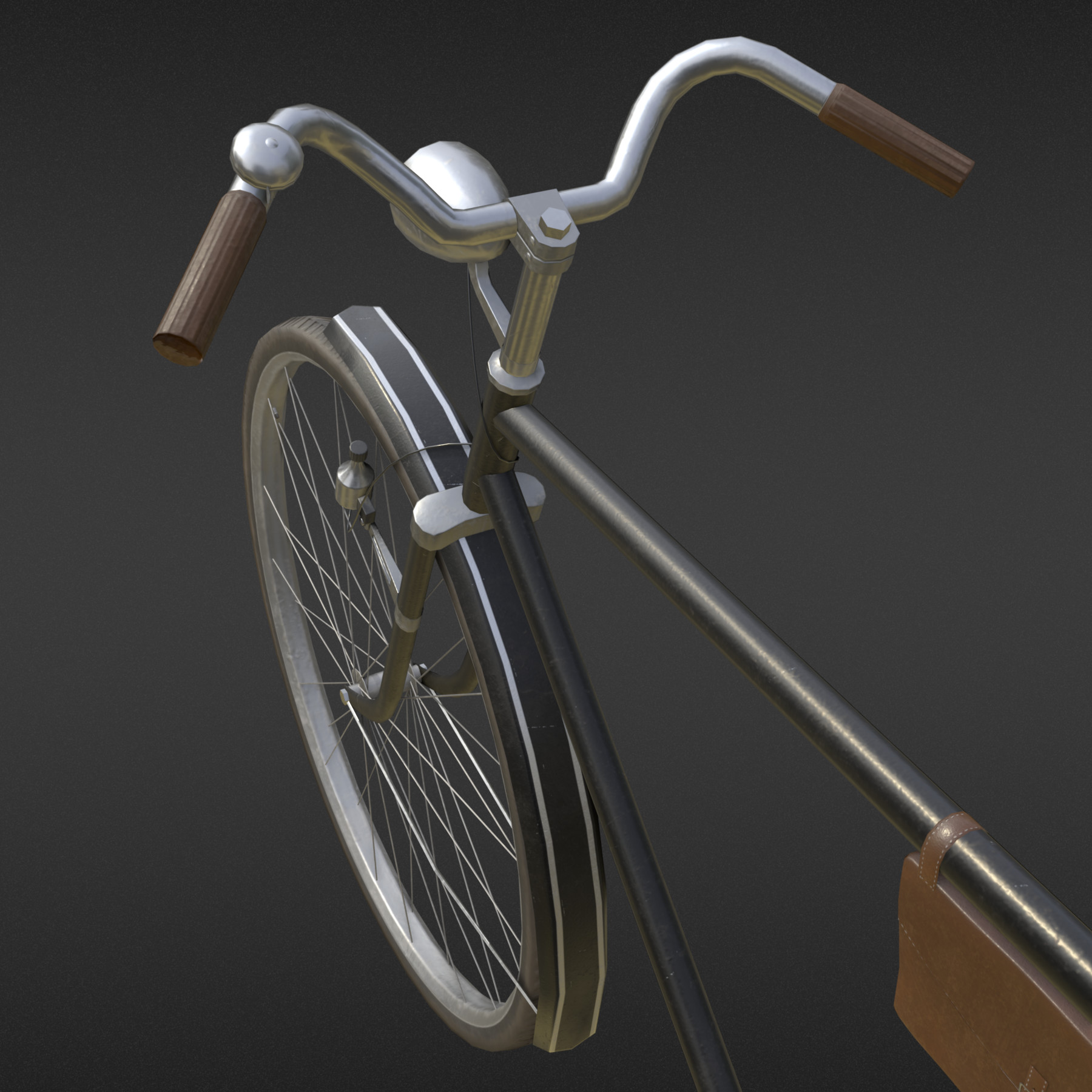 ArtStation - Game-ready Retro Bicycle Black - Customisable | Game Assets
