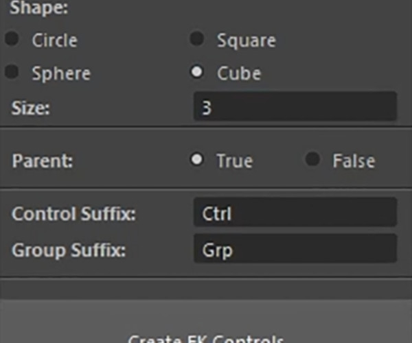Artstation Maya Create Fk Controls Script Resources