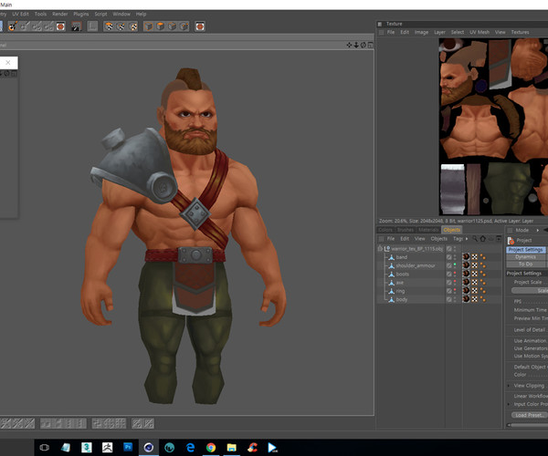 ArtStation - hand paint style character barbarian. | Resources
