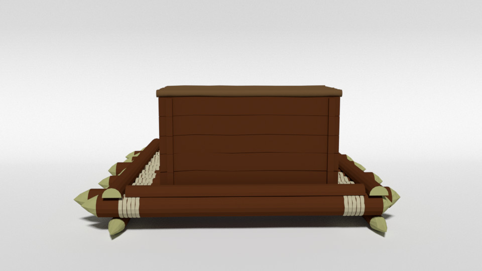 ArtStation - Low Poly Cartoon Wooden Raft | Resources