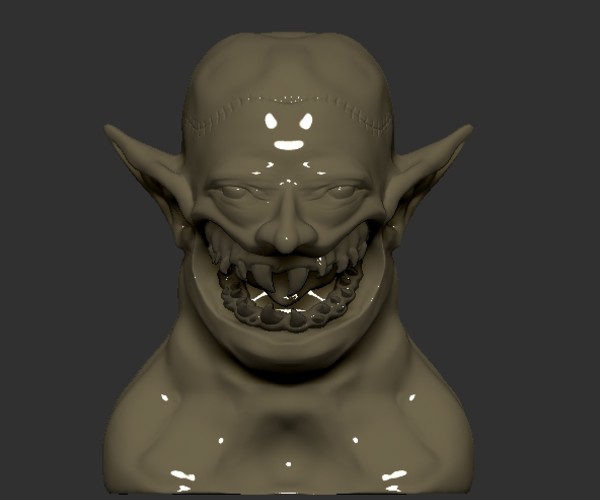 ArtStation - Creepy Smiling Monster Head Design | Resources