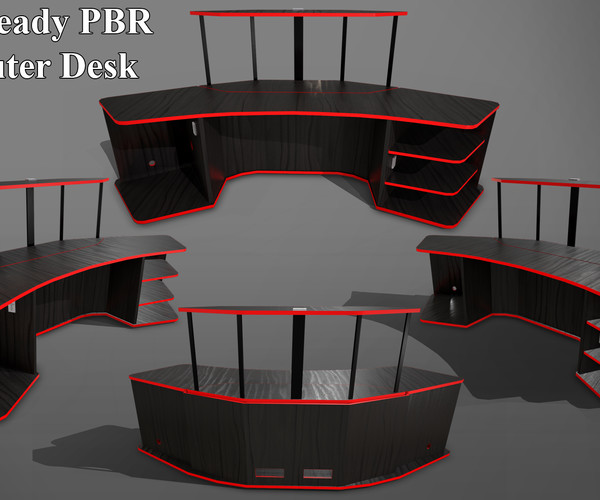 ArtStation - Game Ready PBR Computer Desk | Game Assets