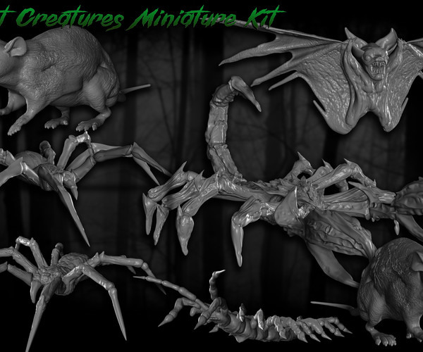 ArtStation - Forest Creature Miniature Kit | Resources