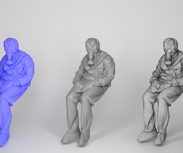 ArtStation - Soviet Liquidator of nuclear accident of Chernobyl sitting ...