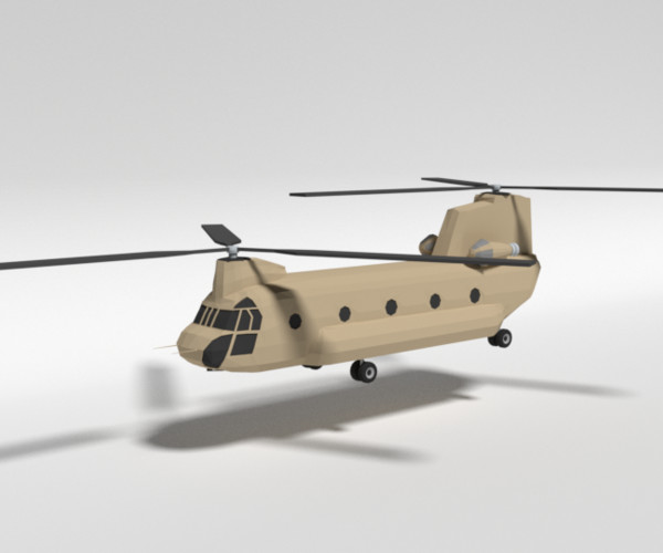 ArtStation - Low Poly Cartoon Boeing CH-47 Chinook Helicopter | Resources