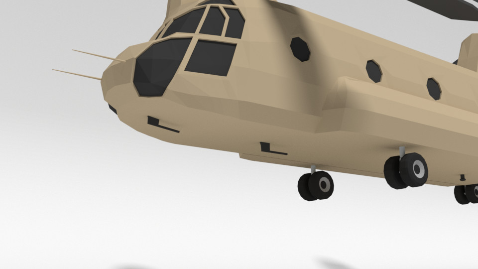 ArtStation - Low Poly Cartoon Boeing CH-47 Chinook Helicopter | Resources