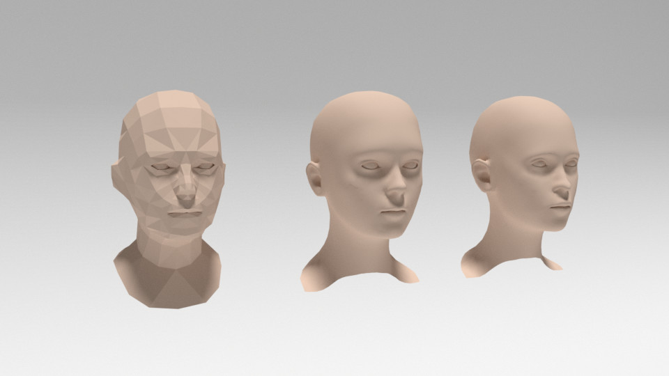 ArtStation - Low Poly Woman Heads | Resources