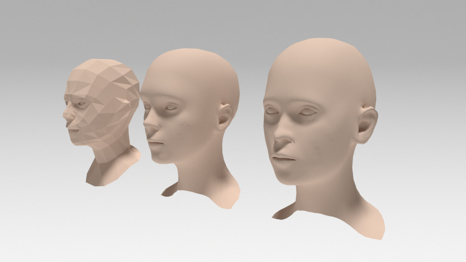 ArtStation - Low Poly Woman Heads | Resources