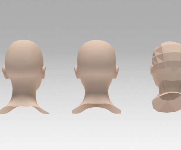 ArtStation - Low Poly Woman Heads | Resources