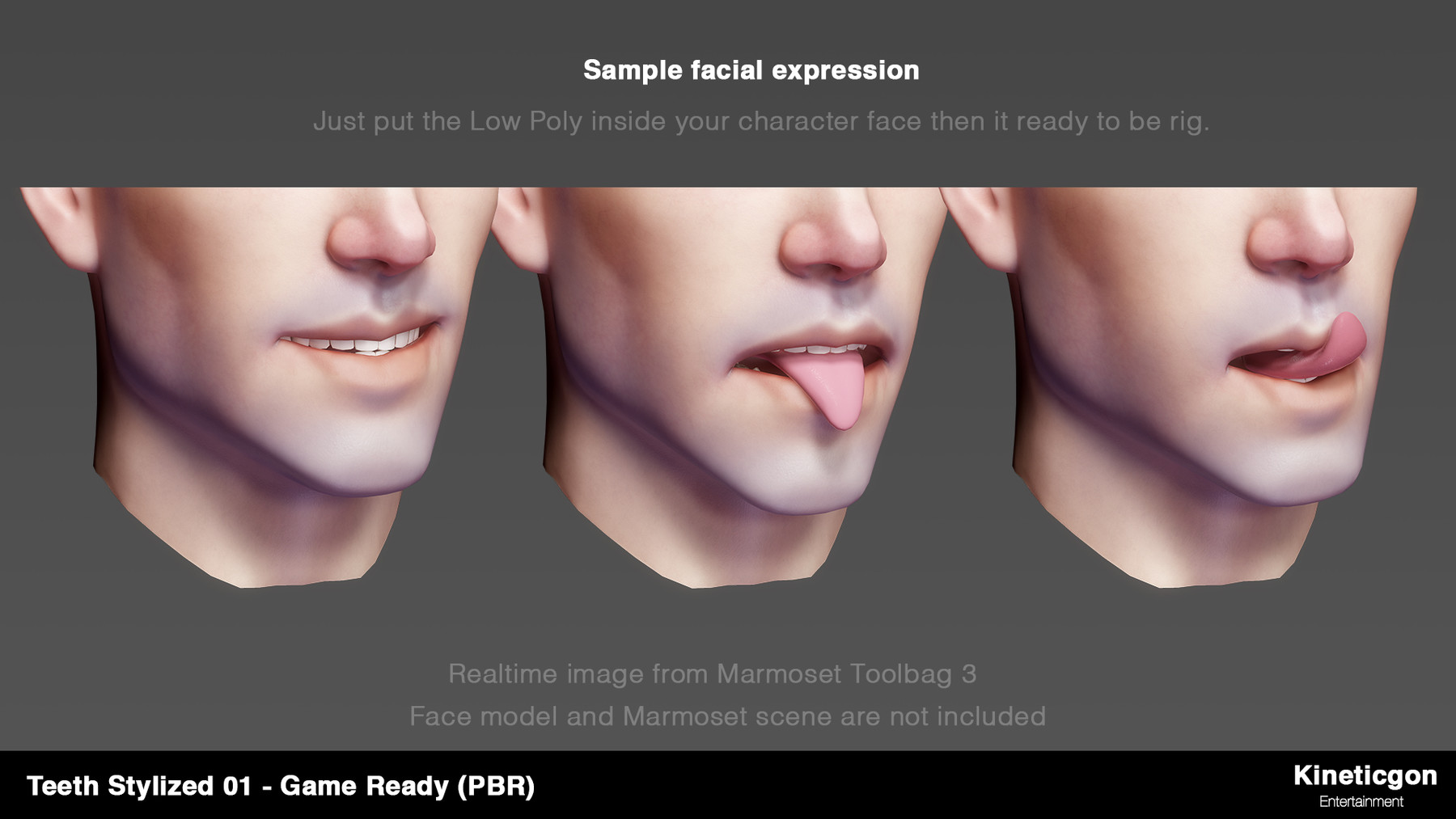 ArtStation - Teeth Stylized 01 - Game Ready PBR - Low-poly 3D model ...