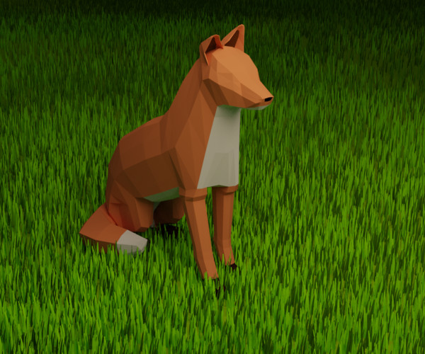 ArtStation - Low poly fox | Resources