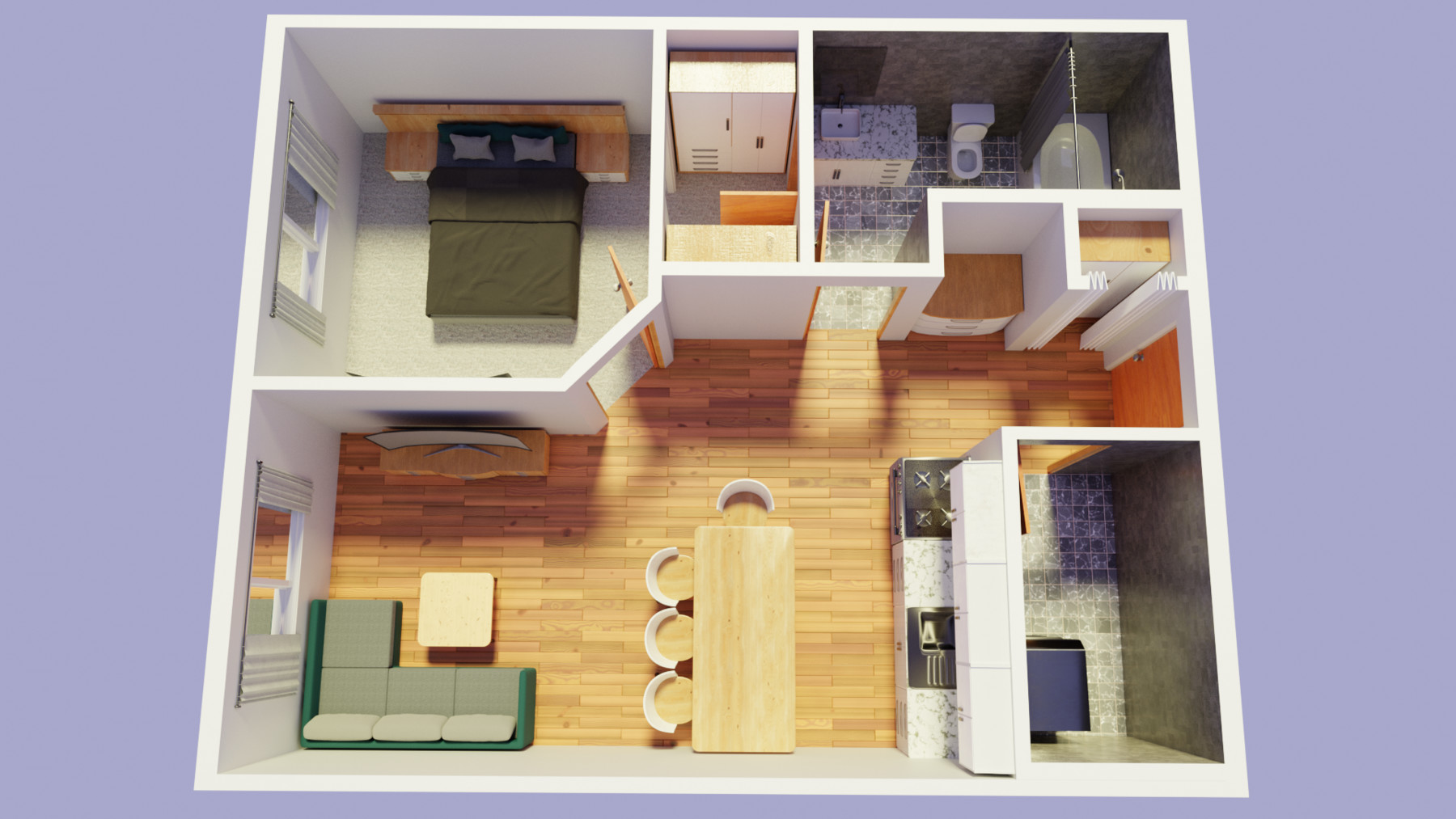 ArtStation - Realistic House Interior (Blend file) | Resources