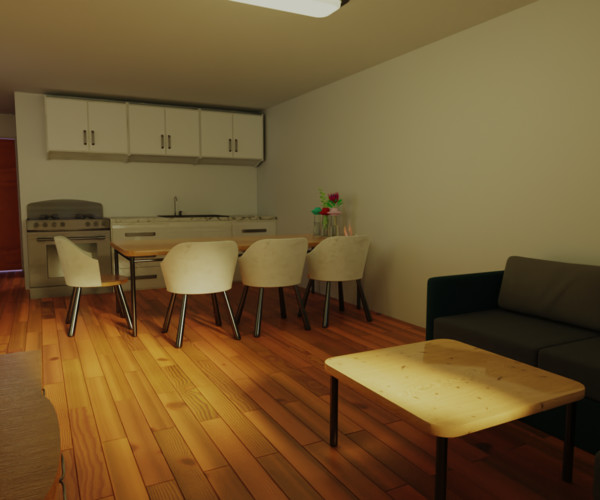 ArtStation - Realistic House Interior (Blend file) | Resources