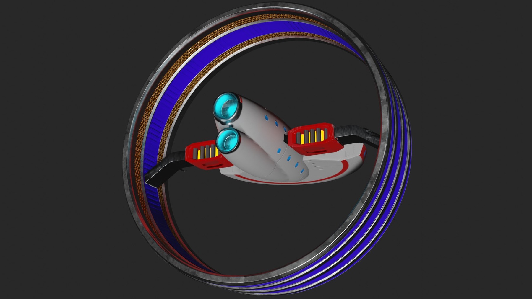 ArtStation - 3D Model: Spaceship Warp Ring Yacht | Game Assets