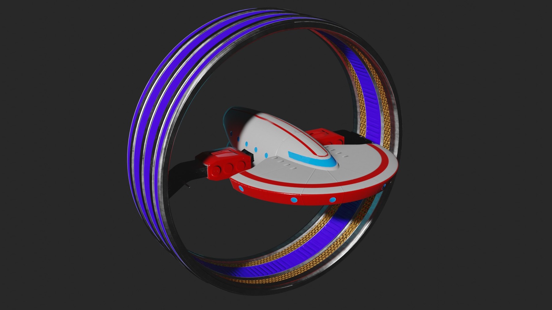 ArtStation - 3D Model: Spaceship Warp Ring Yacht | Game Assets