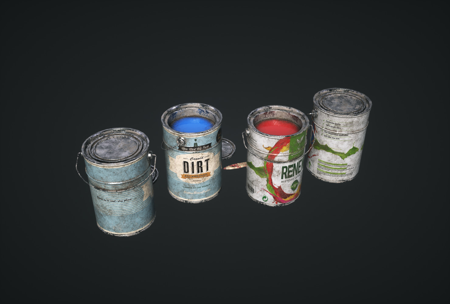 ArtStation - Cans Paint | Game Assets