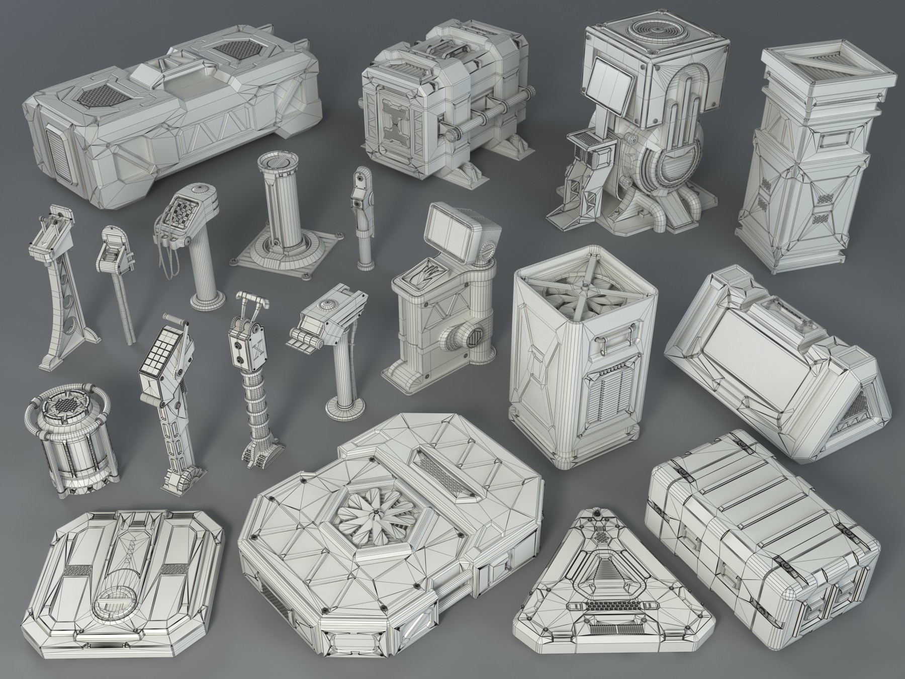 ArtStation - Sci-Fi Factory Units - 20 pieces - Collection - 1 | Resources