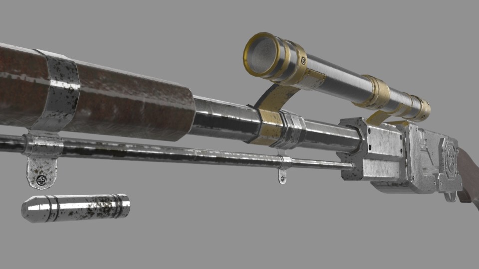 ArtStation - Star Wars: The Mandolorian Amban Rifle | Game Assets